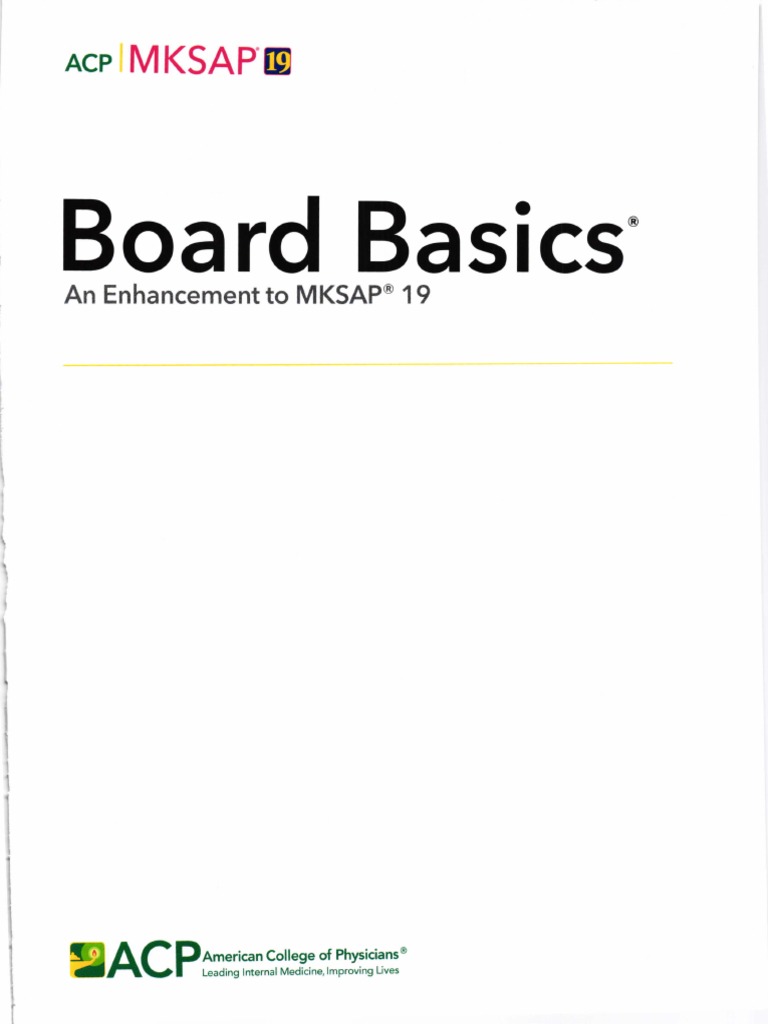Board Basics An Enhancement To MKSAP 19 (Patrick Craig Alguire (Editor ...