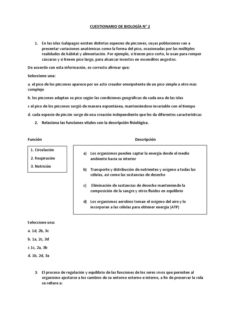 Cuestionario de Biología # 2 | PDF | Glucógeno | Bilis