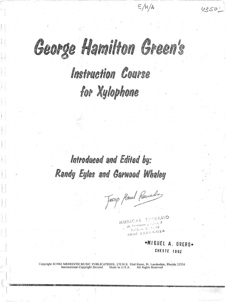 George Hamilton Green Instruction Course For Xylop - 220922 - 121431 | PDF