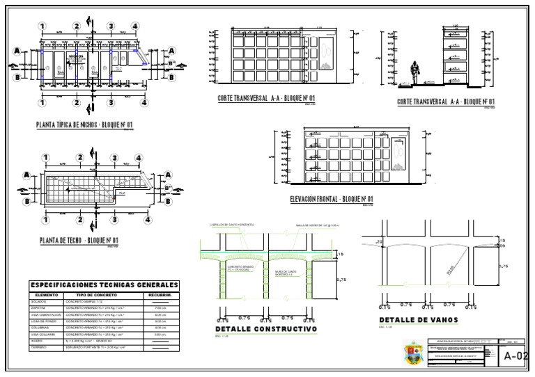 A2. - Detalle de Nichos Verticales - Bloque #01-A01 | PDF | Material ...