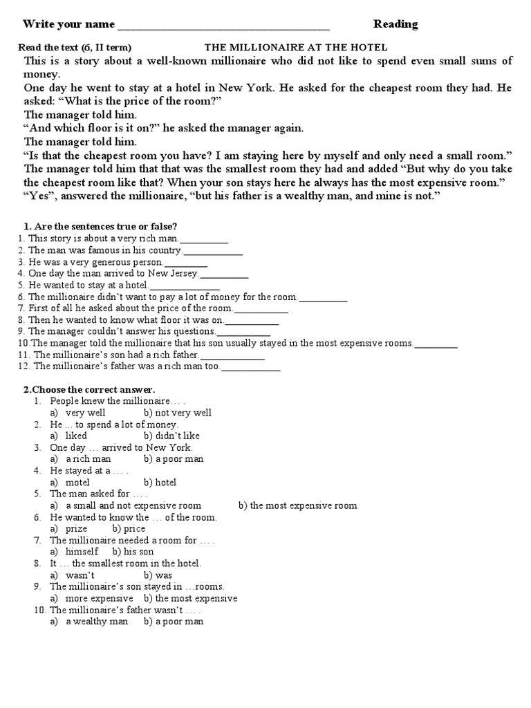 Reading 6 Form | PDF