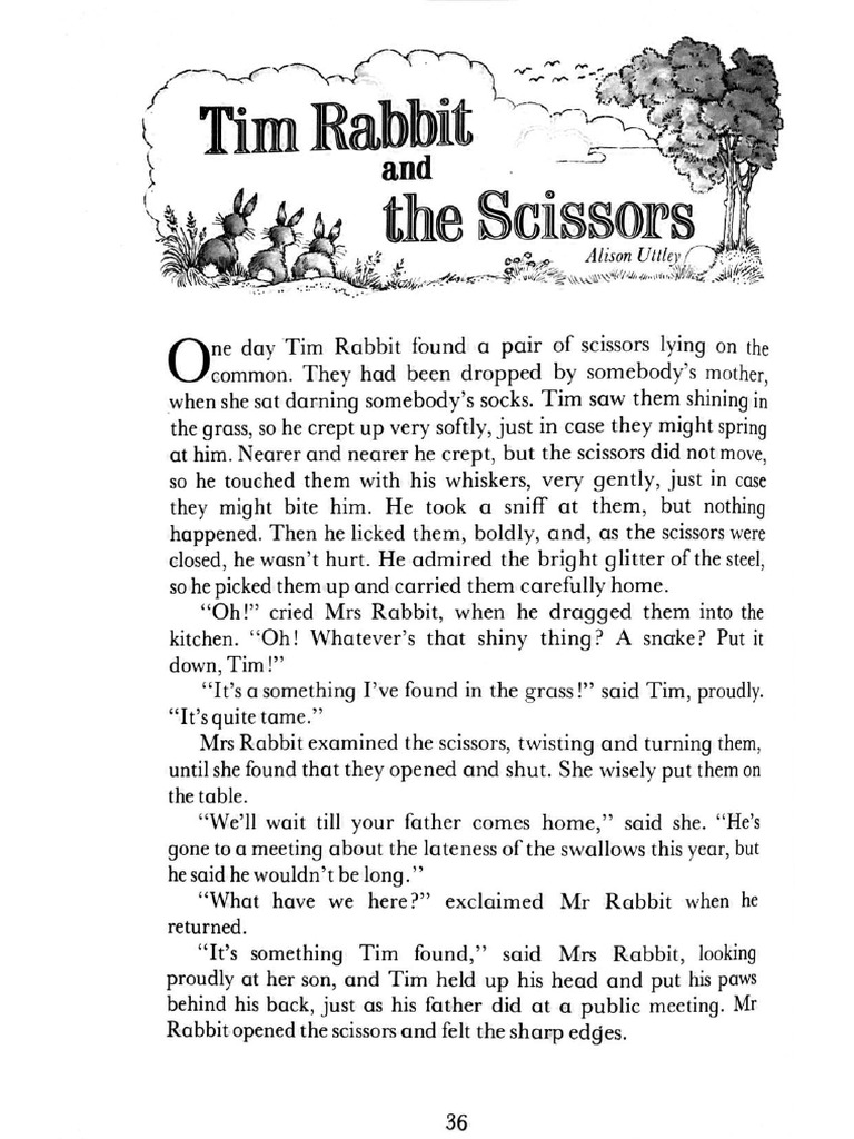 Tim Rabbit and The Scissors | PDF