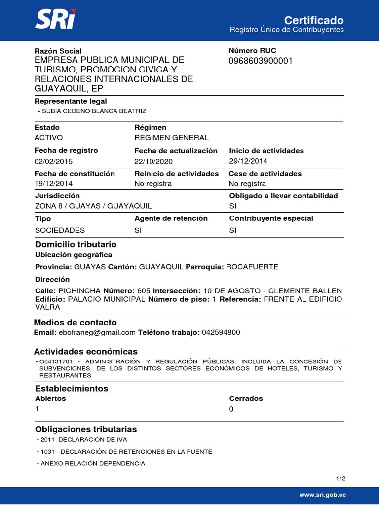 Ruc Epmtpcrig 2022 | PDF | Gobierno