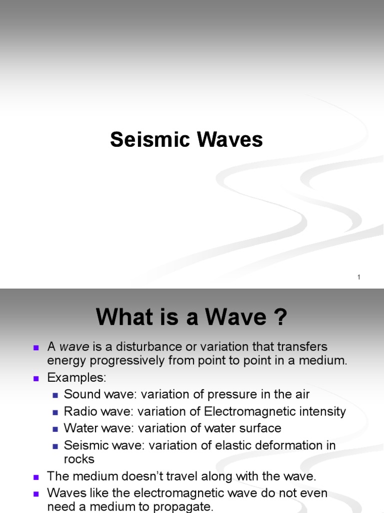 12 Lecture 4-Seismic Waves AFTER Mid | PDF | Waves | Earthquakes