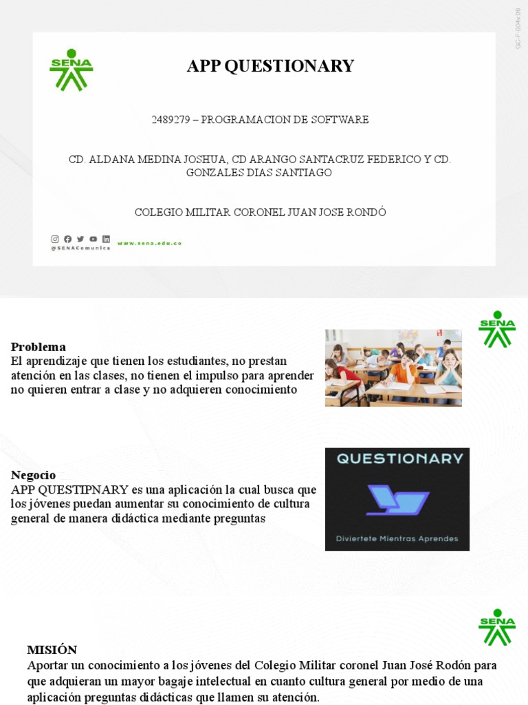 Presentaciòn Del SENA Plantillas | PDF | Software de la aplicacion | Aprendizaje