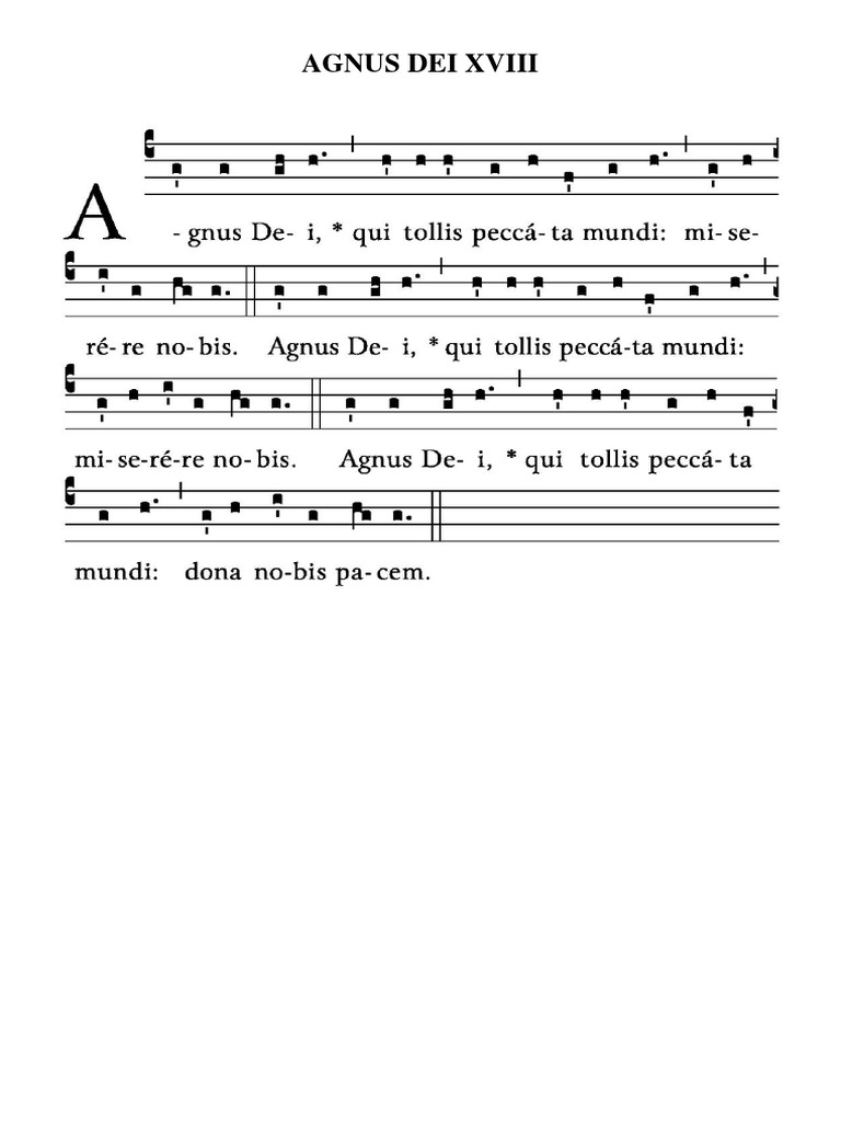 Agnus Dei XVIII | PDF