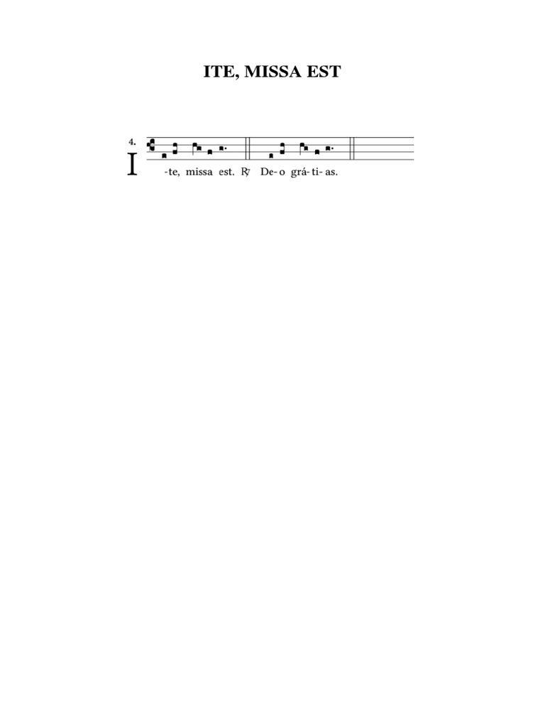 Ite, Missa Est | PDF