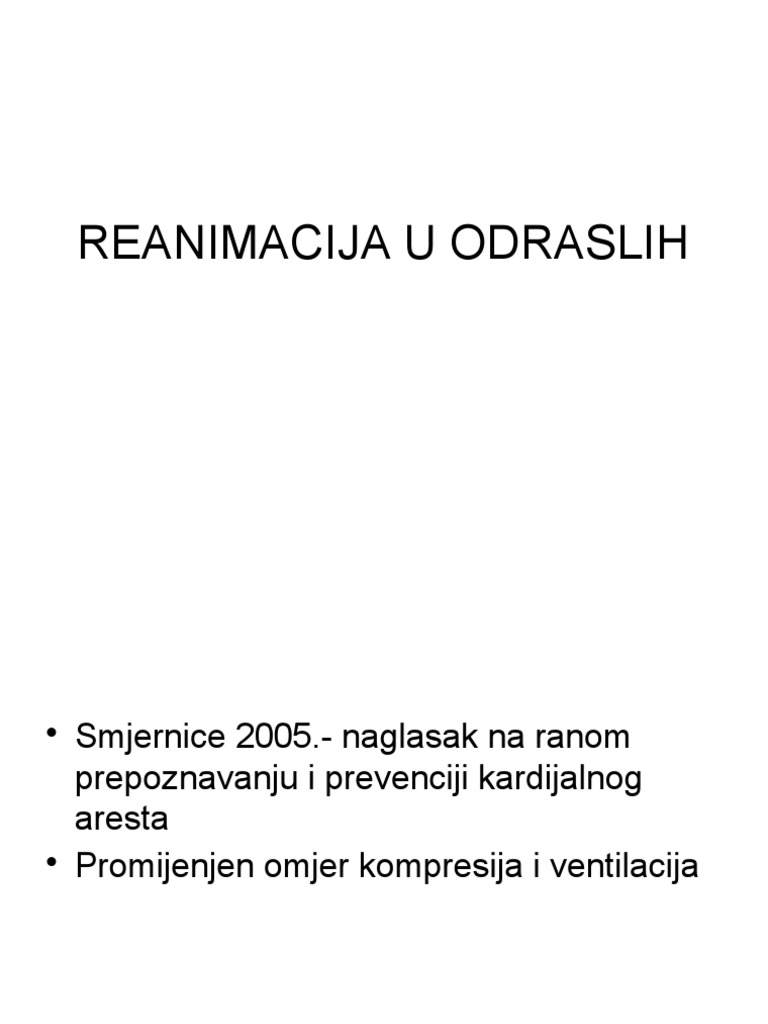 Reanimacija | PDF