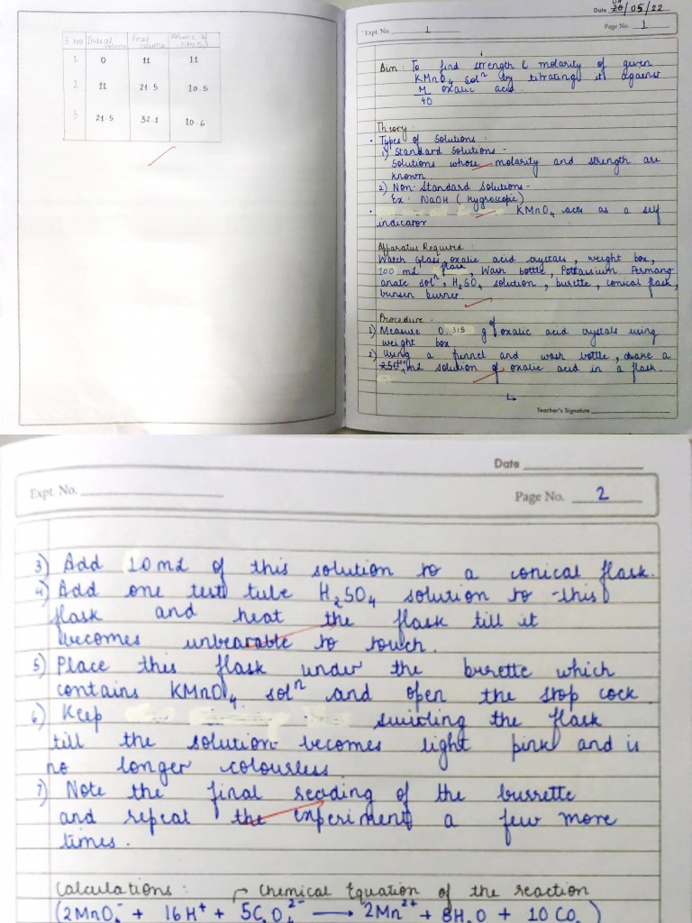 Chem Practical File-1 | PDF