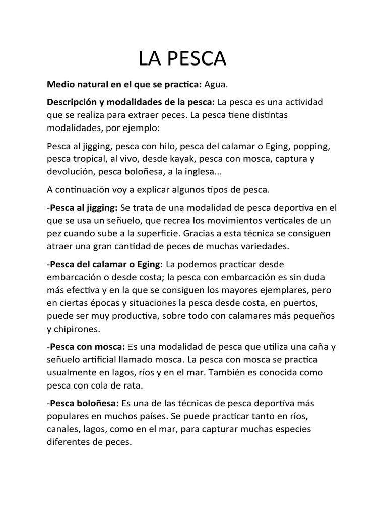 La Pesca | PDF | Pesca recreativa | Pesca con mosca