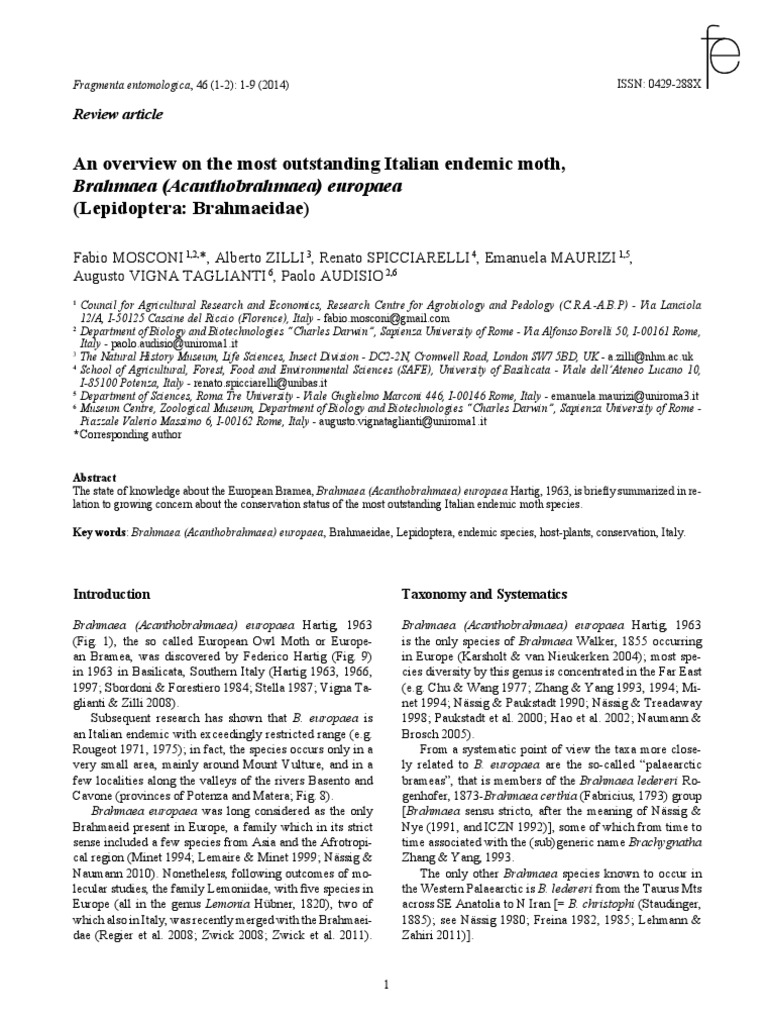70-137-1-SM, Brahmidae Italija | PDF | Pupa | Forests