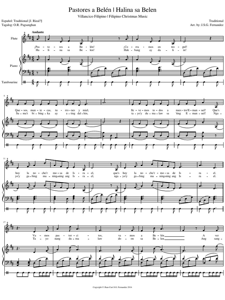 Pastores A Beln Halina Sa Belen | PDF