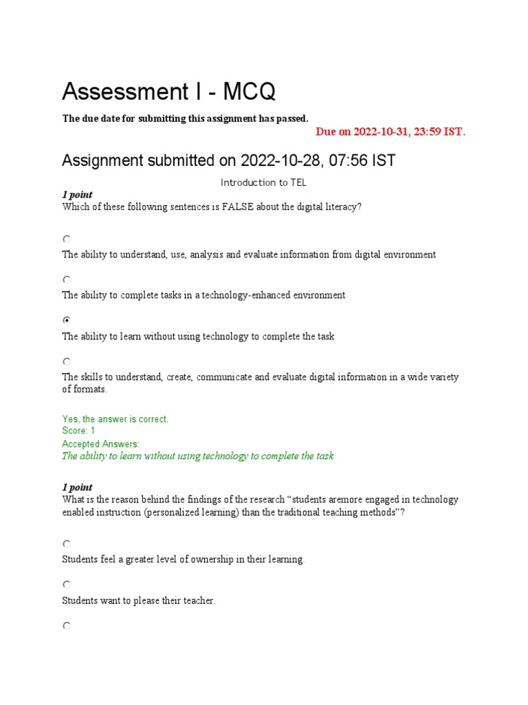 Module 5: Technology Enabled Learning & Life Long Self Learning | PDF ...