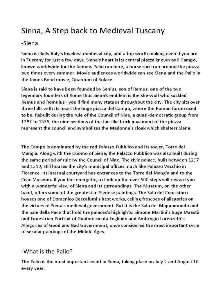 Siena | PDF | Siena | Tuscany