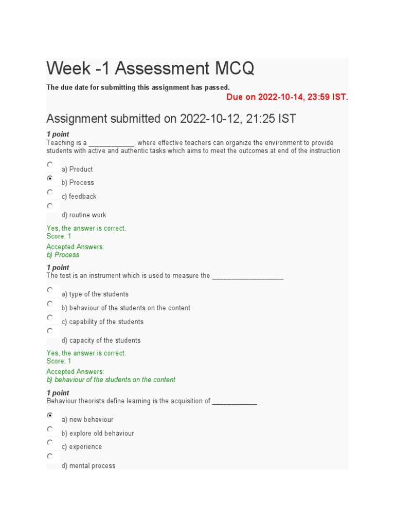 Module 6: Student Assessment and Evaluation | PDF