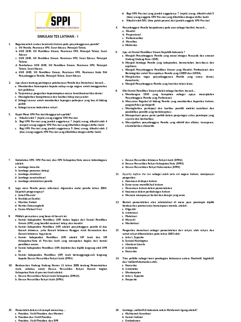 Latihan Sppi - I | PDF