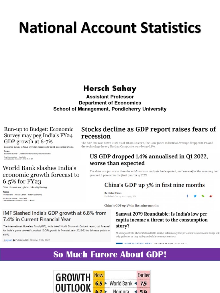 National Account Statistics: Hersch Sahay | PDF | Gross Domestic ...