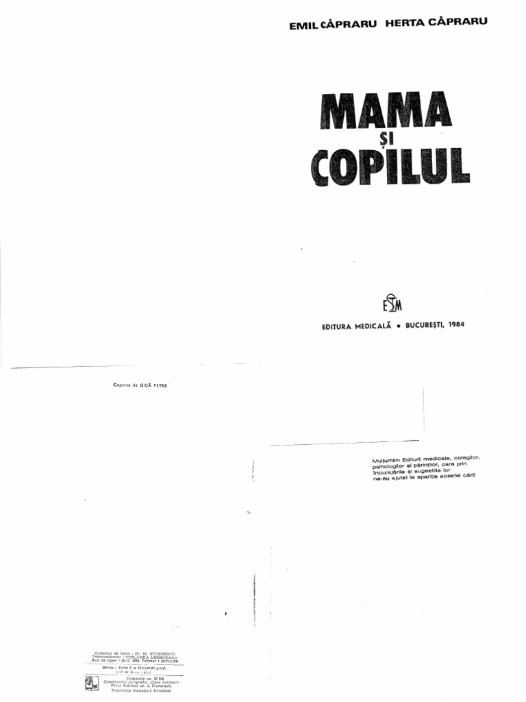 MAMA SI COPILUL Emil Capraru Herta Capra | PDF