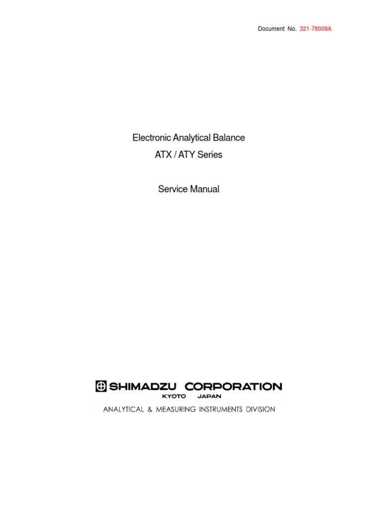ATX Series Analytical Balance Manual | PDF | Electrical Connector ...
