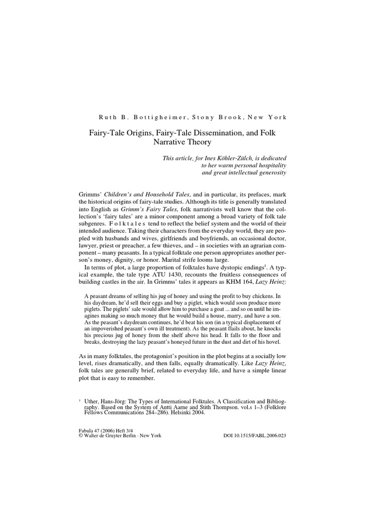 Fairy Tale Origins | PDF | Fairy Tales | Grimms' Fairy Tales