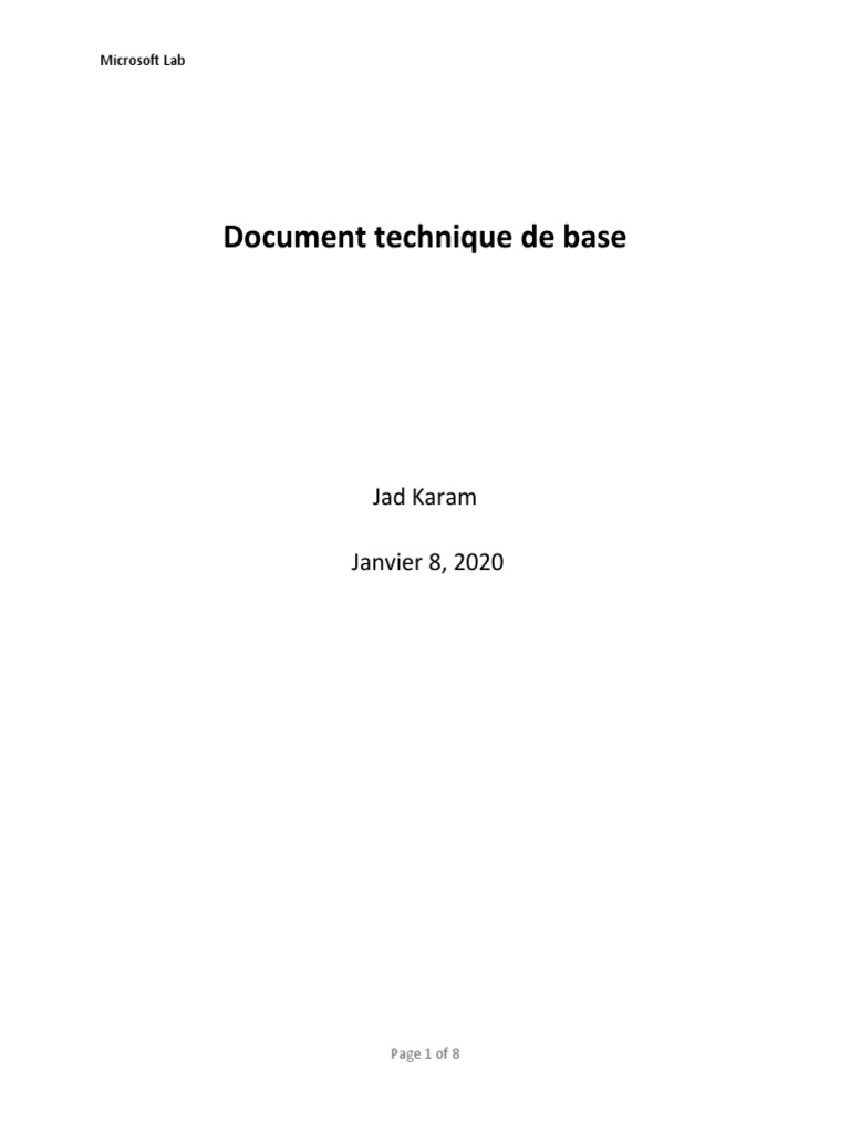 Document Technique de Base | PDF