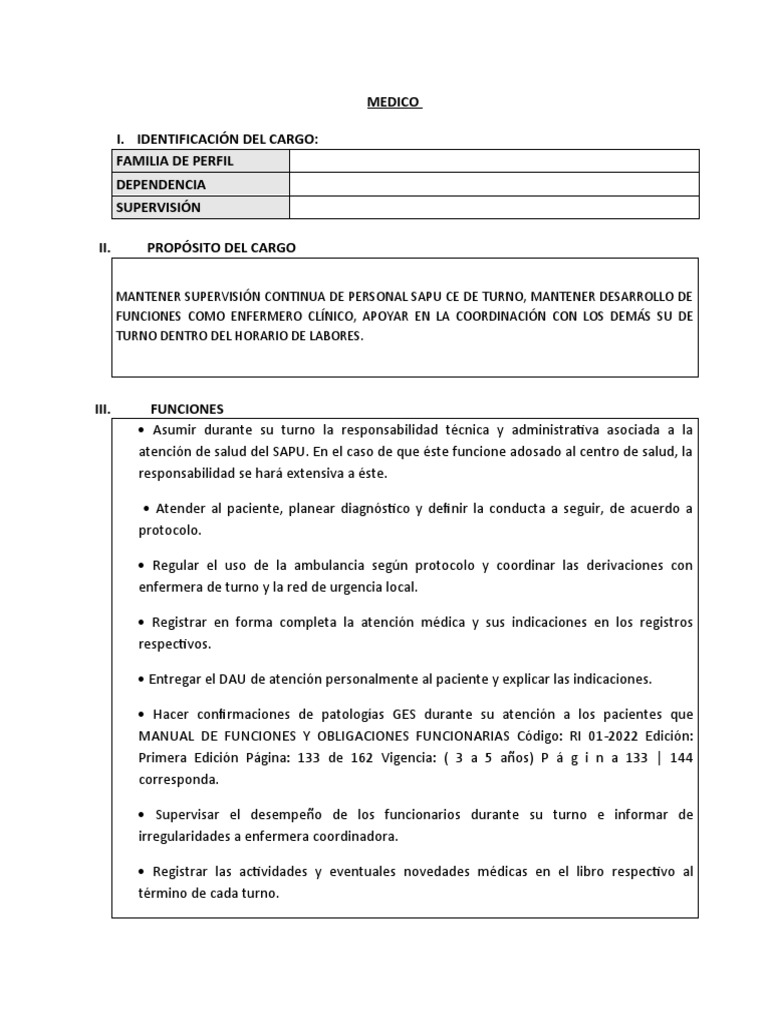 Perfil Medico | PDF | Enfermería | Medicina Perfil Medico | PDF | Enfermería | Medicina