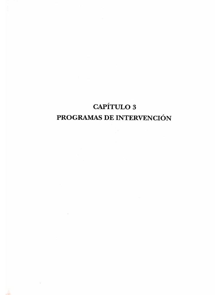 Cap 3. Programas de Intervención. Nora Grañana | PDF