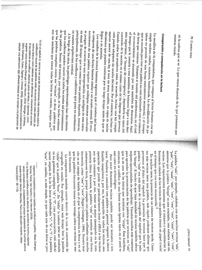El Cerebro Lector Stanislas Dehaene-35-75 | PDF El Cerebro Lector Stanislas Dehaene-35-75 | PDF
