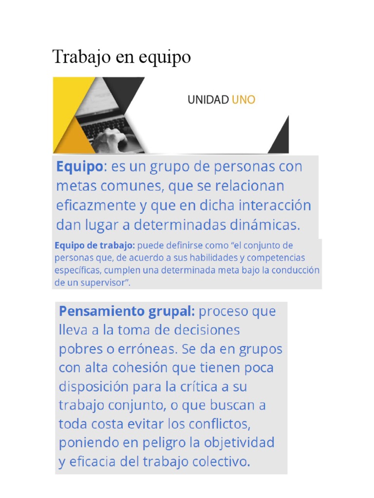 Trabajo en Equipo - PROCADIST | PDF