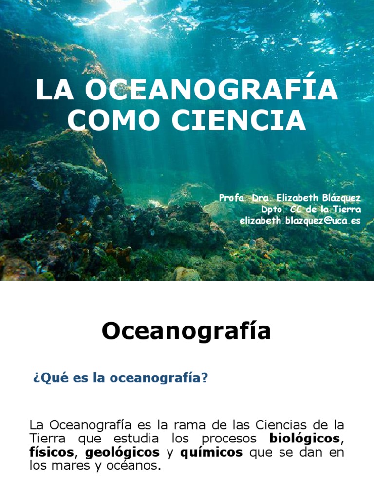 1 - La Oceanografía Como Ciencia | PDF | Oceanografía | Edad del ...