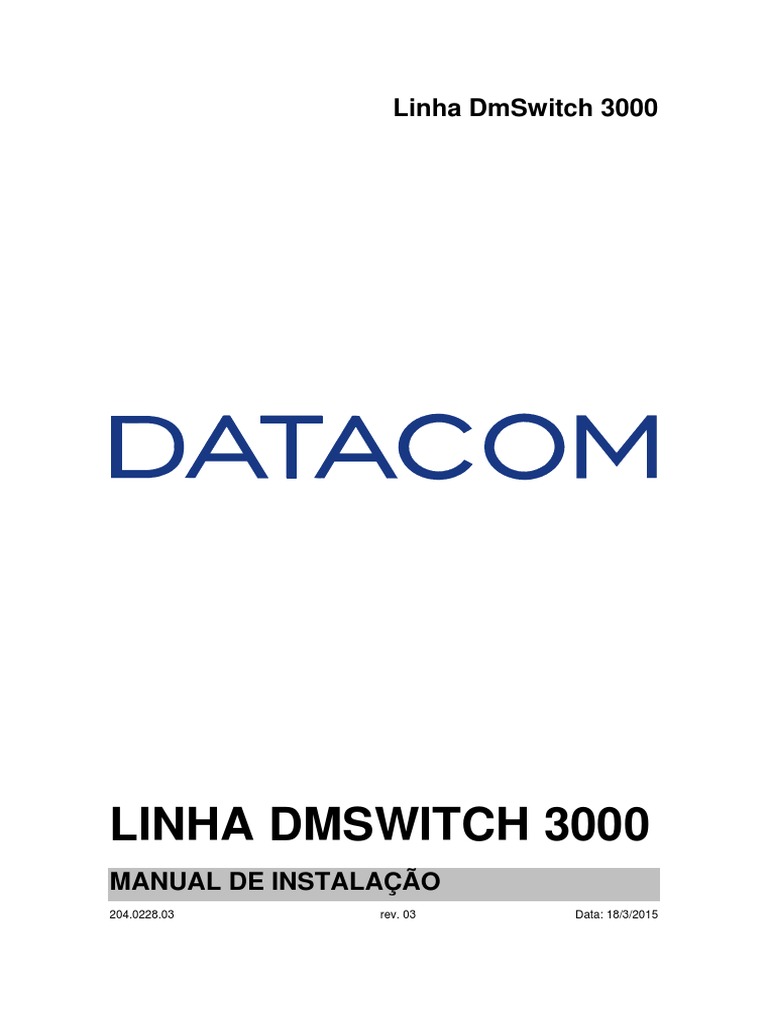 204-0228-03 - DmSwitch 3000 - Manual de Instalacao | PDF | Fonte de ...