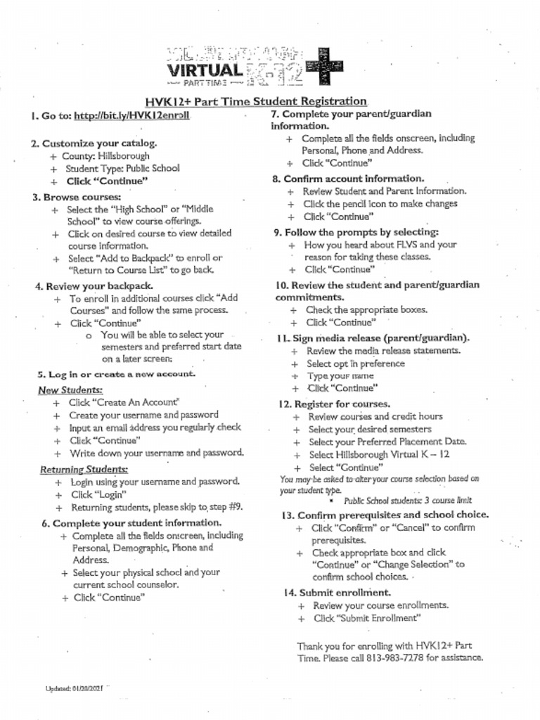 Flvs Hvs How To Create An Account | PDF