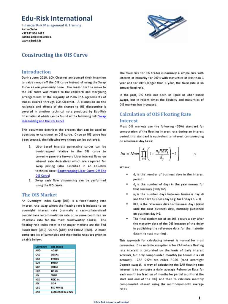 Constructing The OIS Curve | PDF | Interest Rate Swap | Swap (Finance)