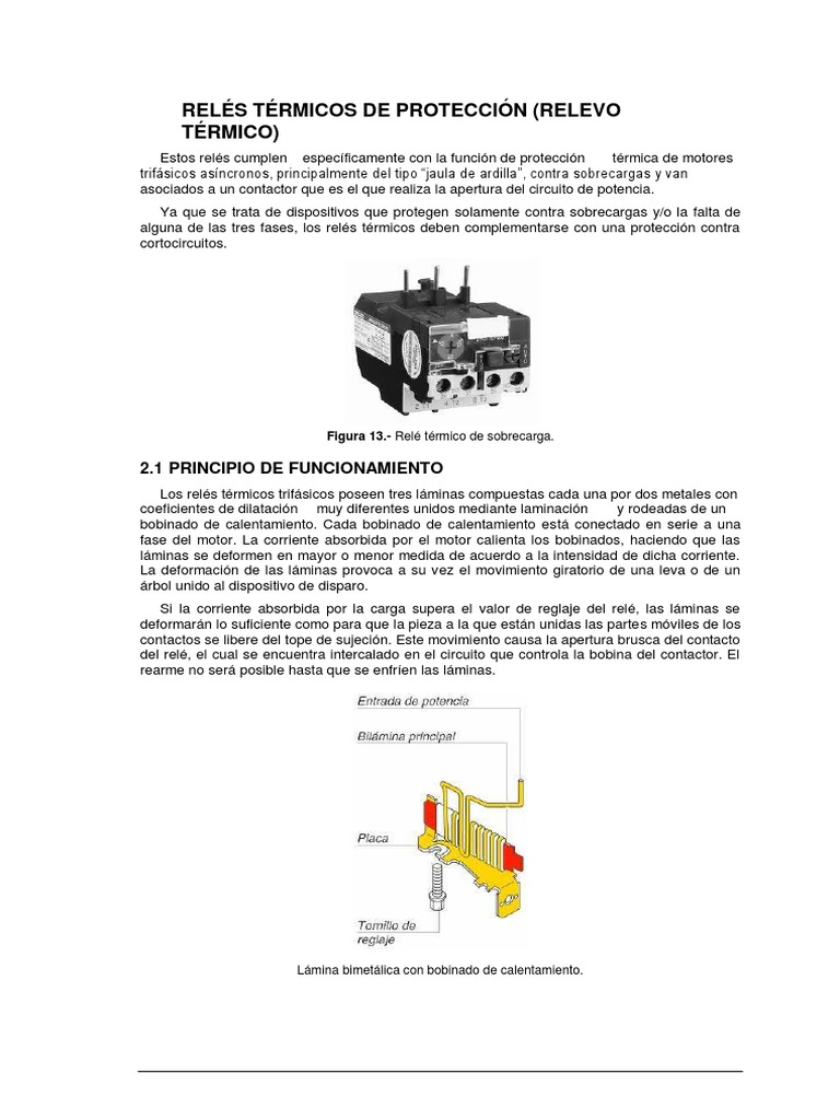 Protección de Motores | PDF | Fusible (Eléctrico) | Relé