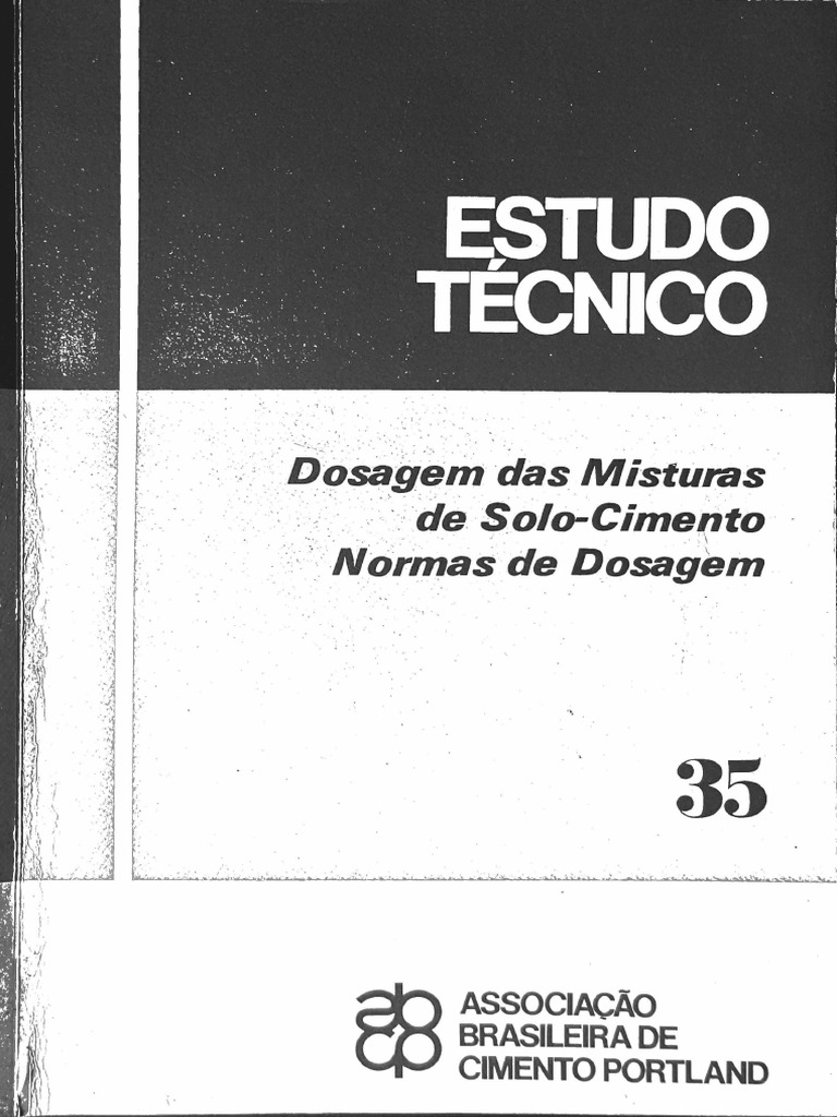 Dosagem de Mistura de Solo Cimento - Abcp | PDF