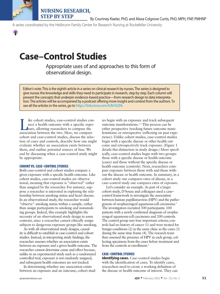 Case Control Studies.33 | PDF
