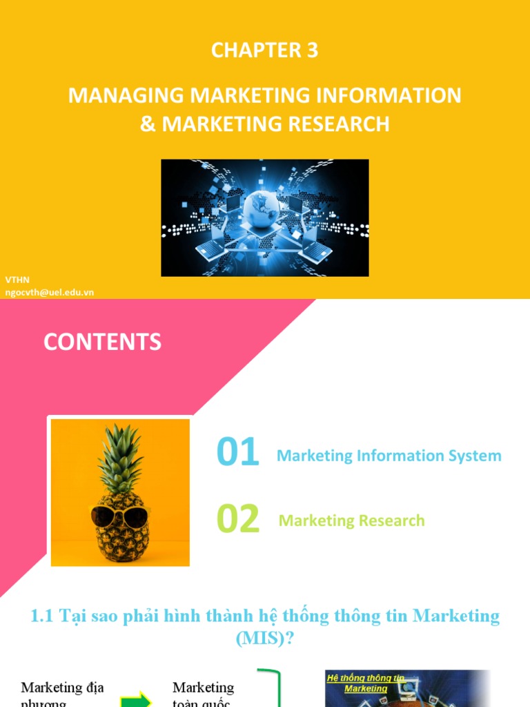 Managing Marketing Information & Marketing Research: VTHN Ngocvth@uel ...