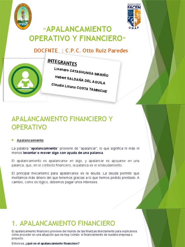 Apalancamiento Operativo y Financiero - 1 | PDF | Apalancamiento (Finanzas) | Deuda
