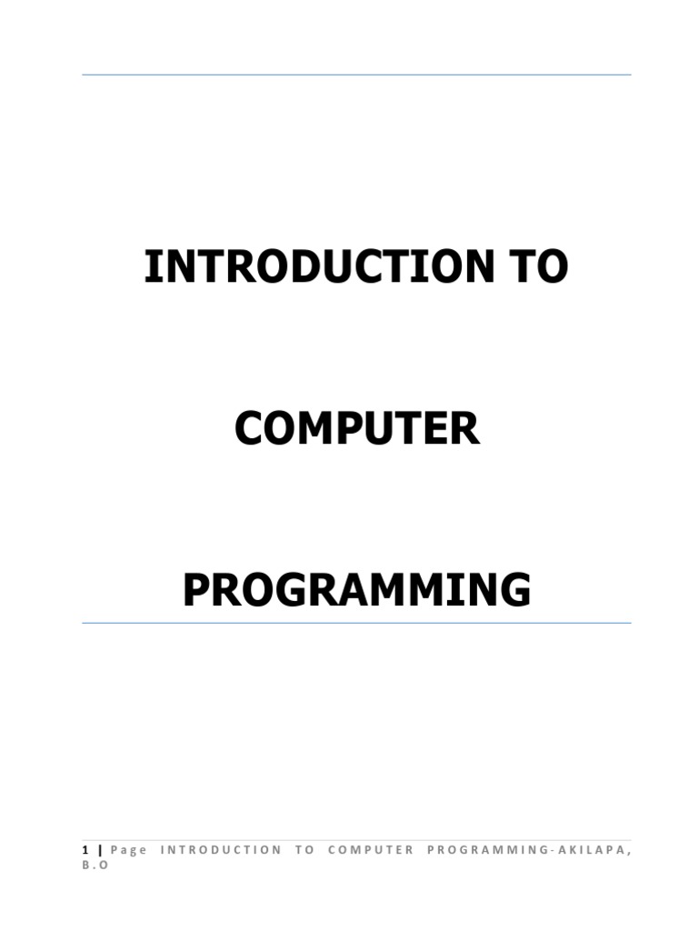 Computer System Programming | PDF | Computer Programming | Computer Program