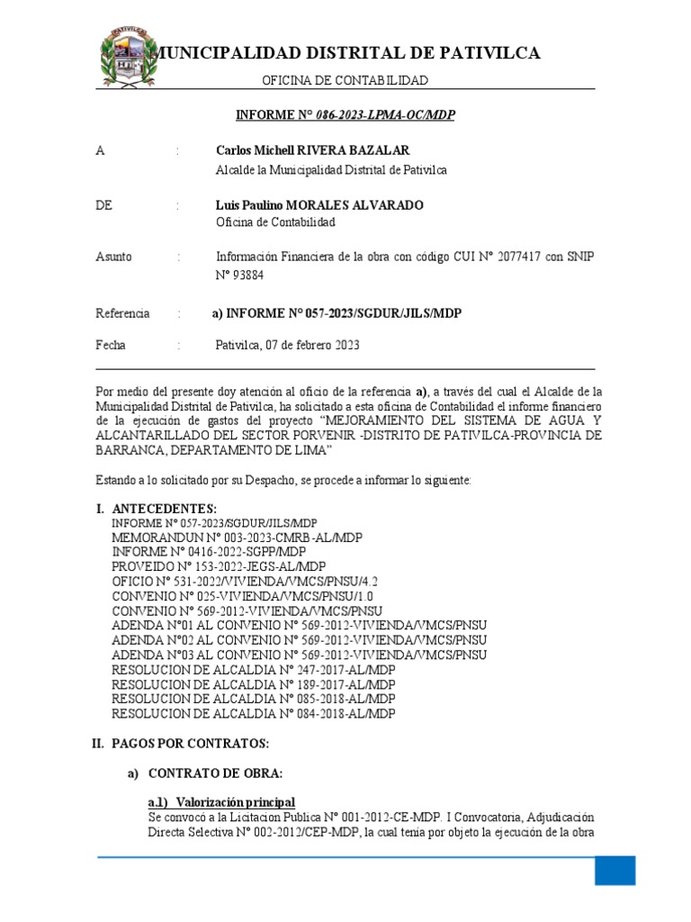 Informe Financiero Contable | PDF | Contabilidad | Industrias de servicio