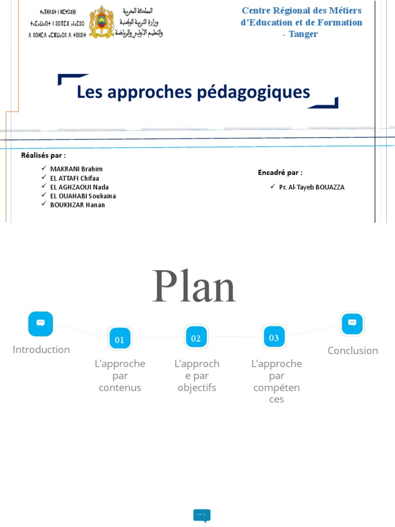 Les Approches Pédagogiques | PDF | Pédagogie | Apprentissage
