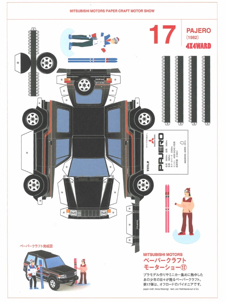 Mitsubishi Pajero Gen1 Papercraft Color 4x4ward | PDF