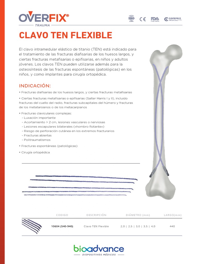 Fichas-Trauma-Clavo TEN Flexible | PDF