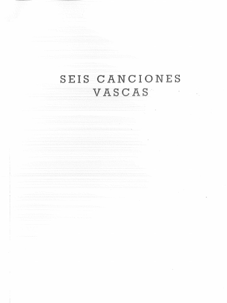 Remacha - Seis Canciones Vascas | PDF