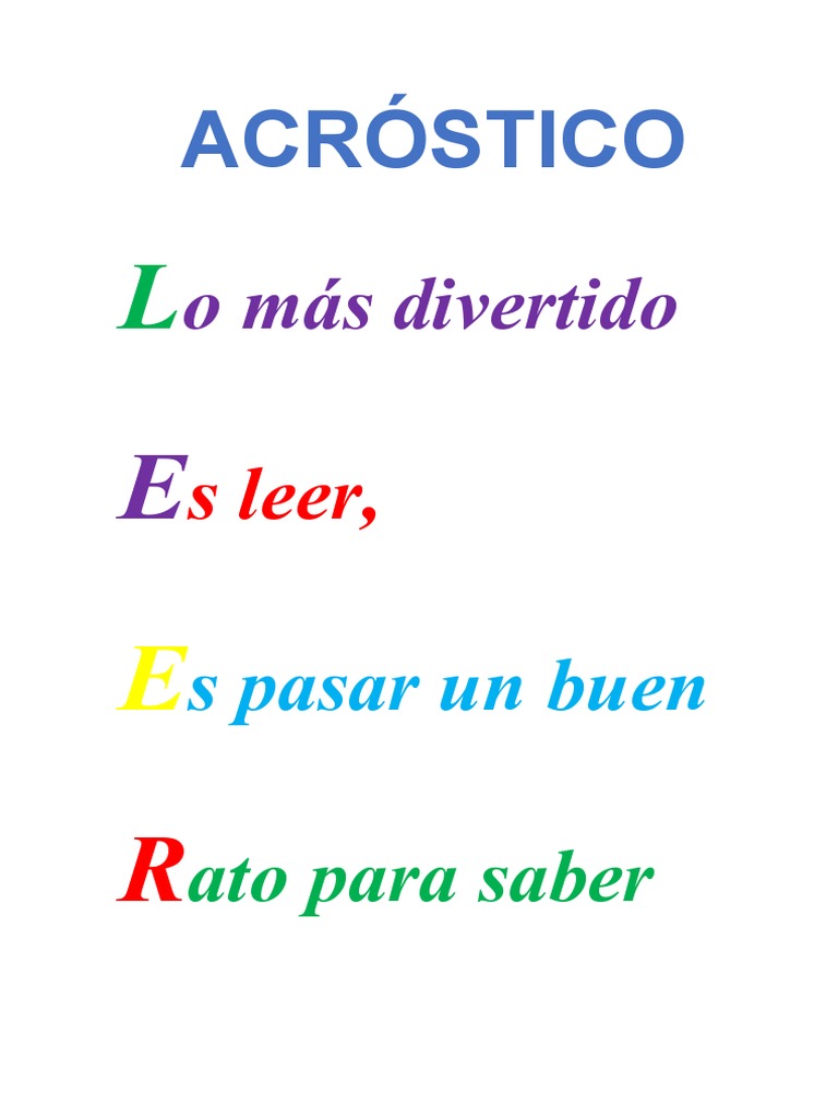ACROSTICO | PDF