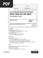 E3 Ascentis ESOL Skills For Life Practice Paper A PDF | PDF