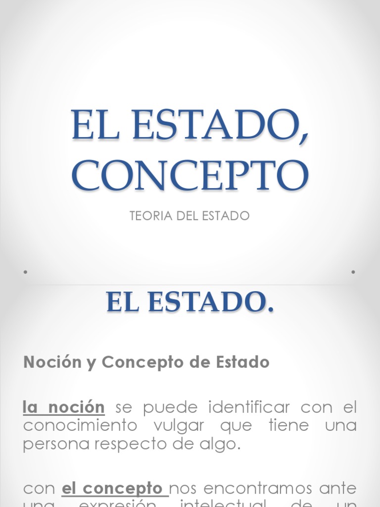 Teoría y Concepto del Estado | PDF | Estado (política) | Teoría