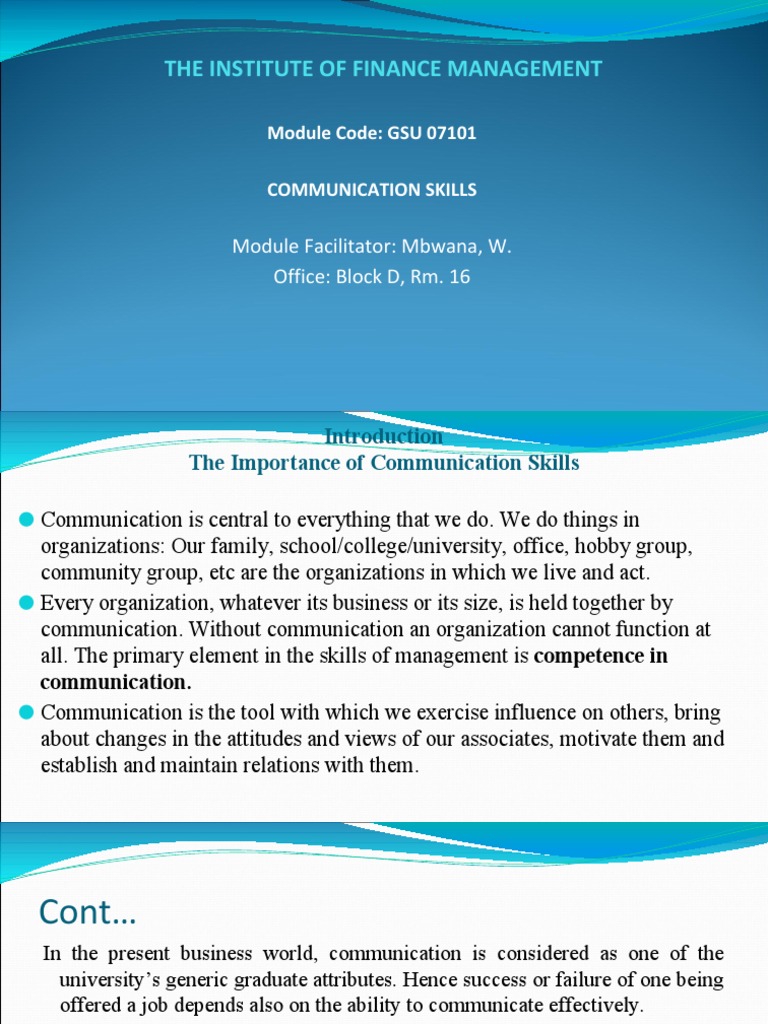 Communication Skills NOTES | PDF | Communication | Nonverbal Communication