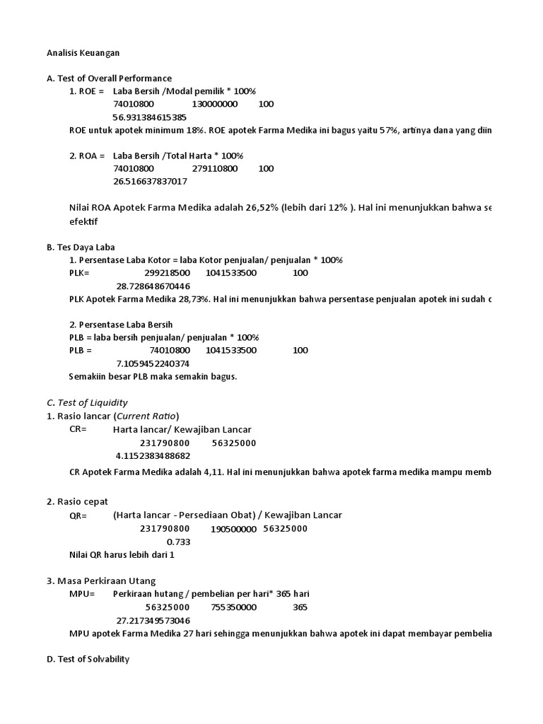 Analisis Keuangan | PDF