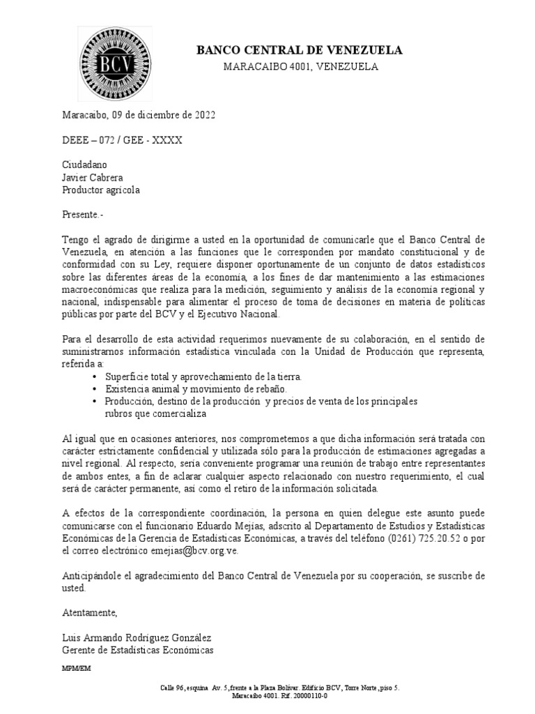 Comunicación Javier Cabrera Pdf Venezuela